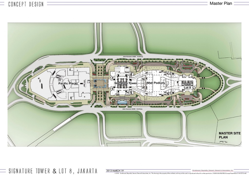 Site Plan « Signature Tower Jakarta SCBD - 638 meters 111 stories mixed ...