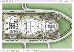 Site Plan « Signature Tower Jakarta SCBD - 638 meters 111 stories mixed ...